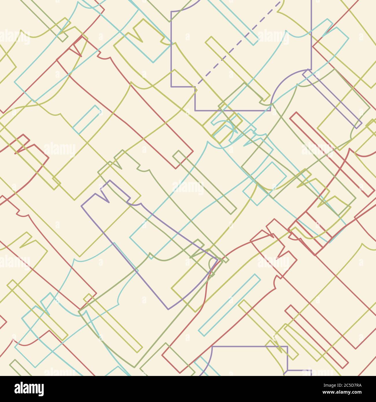 Seamless pattern background, line, sewing design, tailor Vector ...