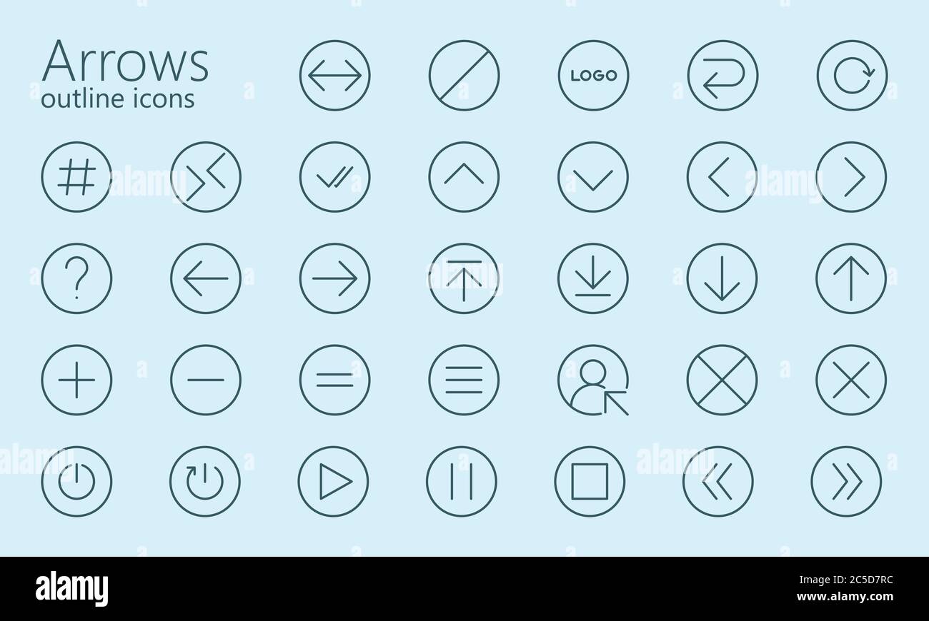 Outline iconset. Was created with grids for pixel perfect if use ...