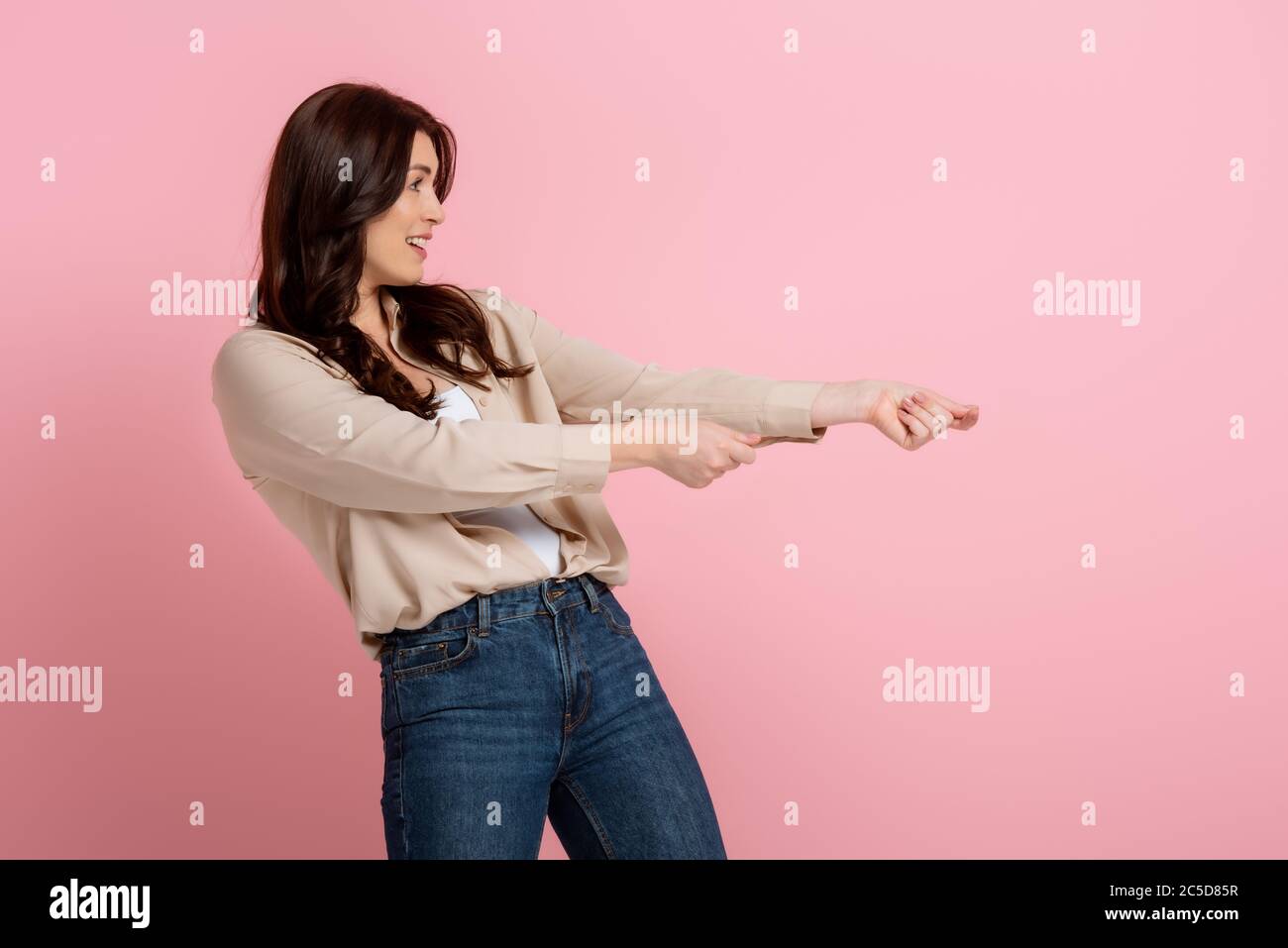 Pulling Something High Resolution Stock Photography and Images - Alamy