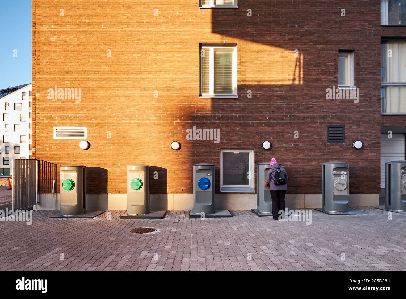 Automated waste collection systems in Finland Stock Photo - Alamy