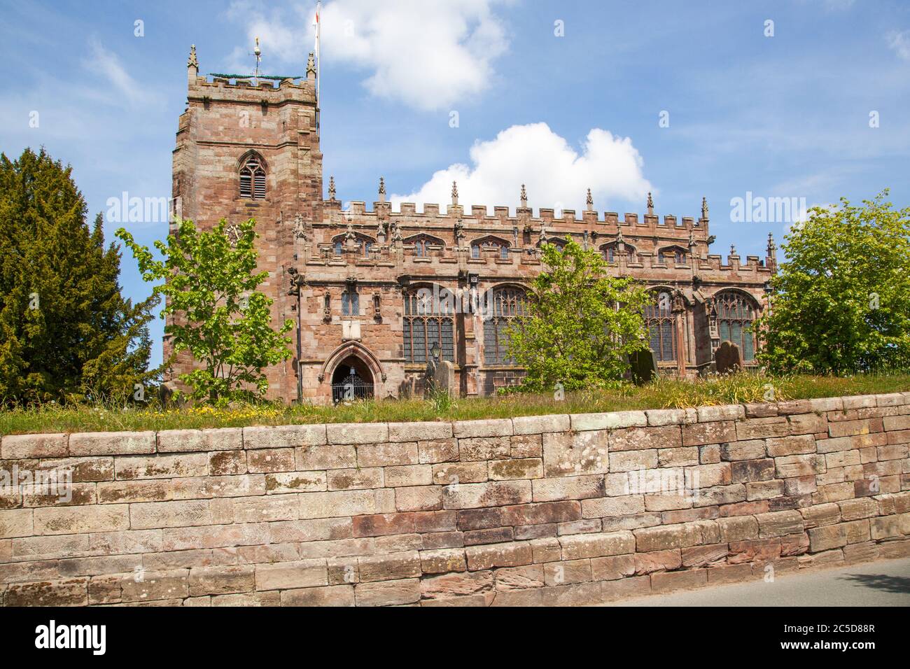 St Oswald's church in the small ancient market town of Malpas Cheshire ...