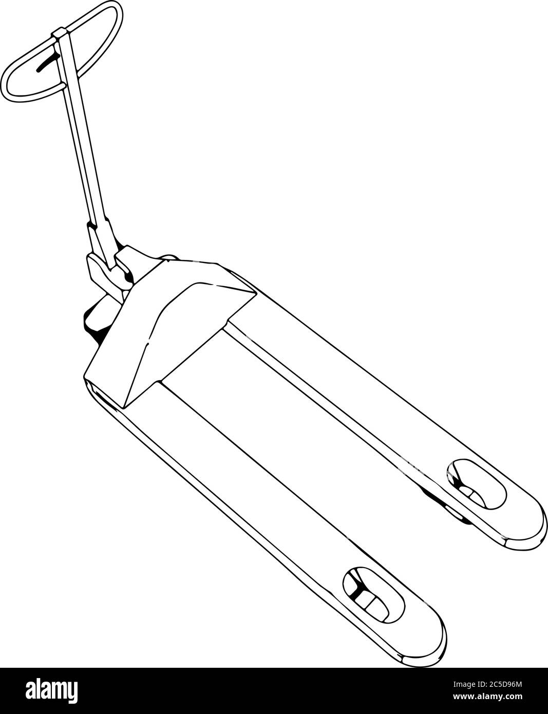 sketch pallet truck vector on a white background Stock Vector Image ...