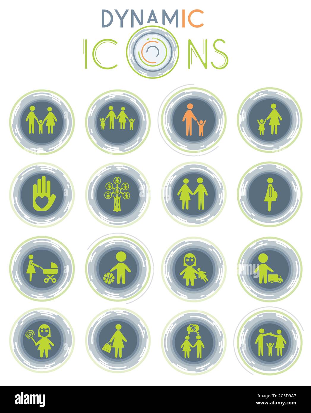 family dynamic icons Stock Vector Image & Art - Alamy