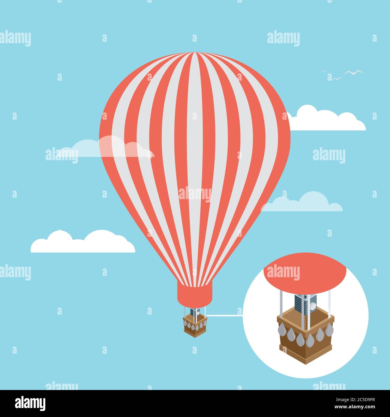 Isometric air balloon Stock Vector Image & Art - Alamy