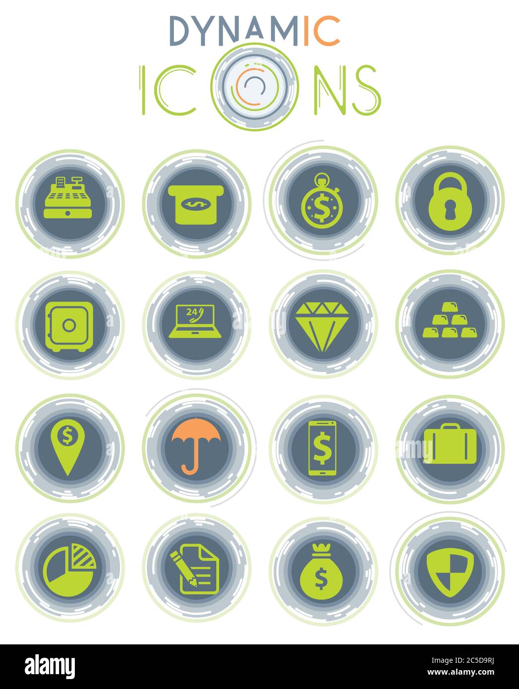 Finance dynamic icons Stock Vector Image & Art - Alamy