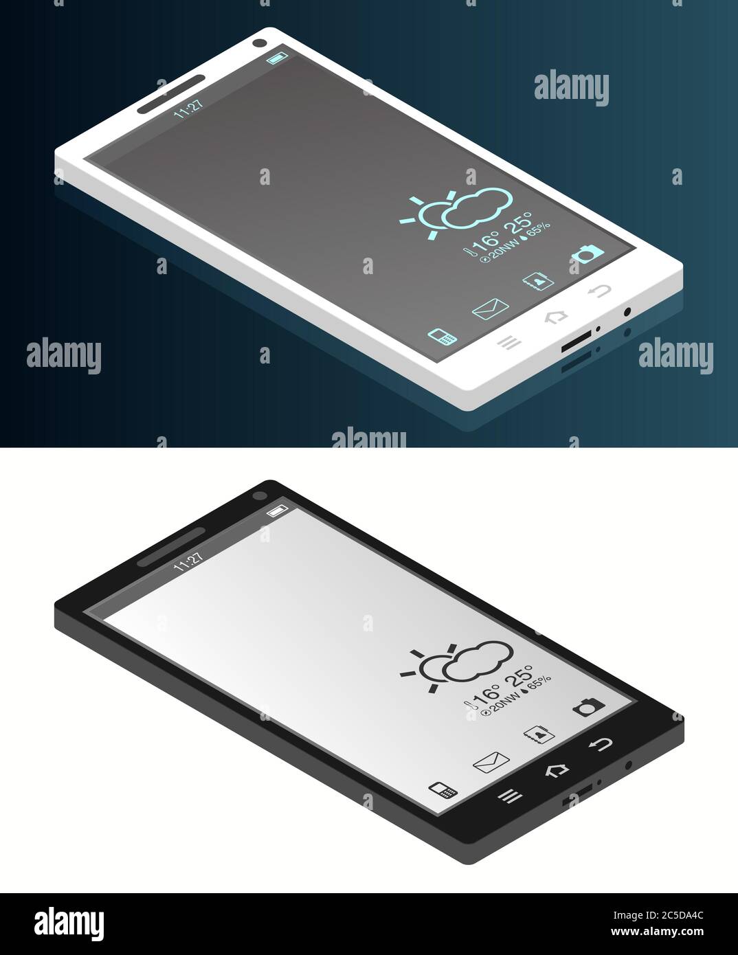 Vector isometric generic smartphone Stock Vector Image & Art - Alamy