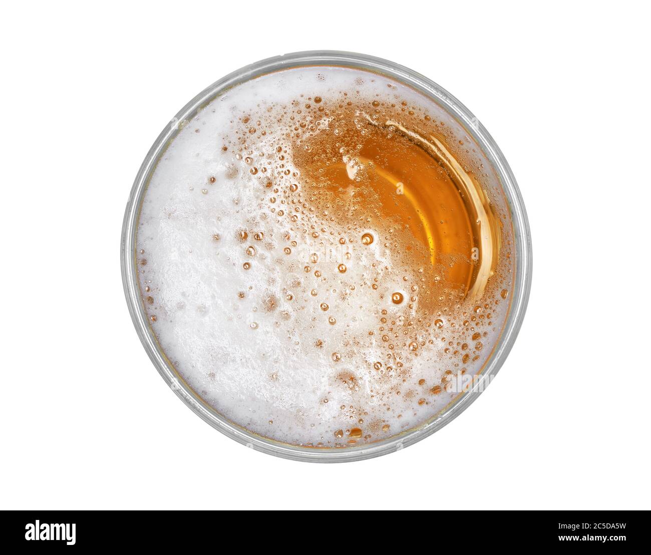 beer jug isolated on white background. Top view with clipping path ...