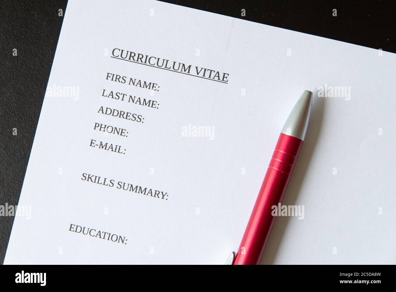 Drafting a cv hi-res stock photography and images - Alamy