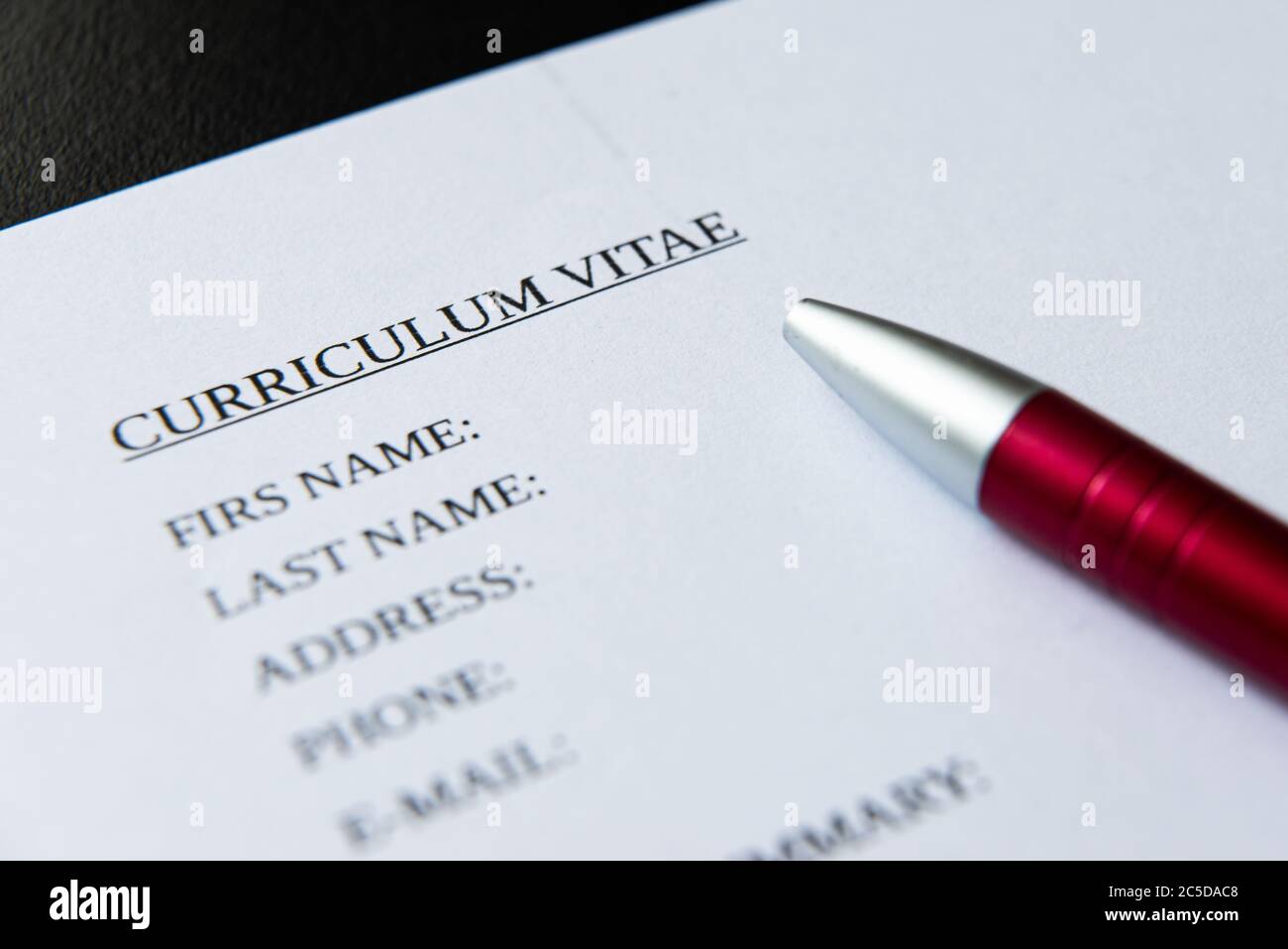 Cv writing hi-res stock photography and images - Alamy