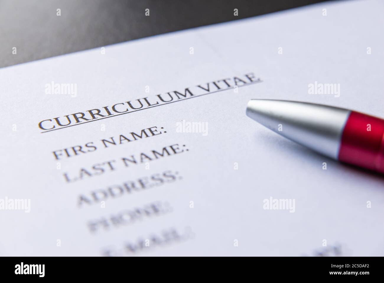 Drafting a cv hi-res stock photography and images - Alamy