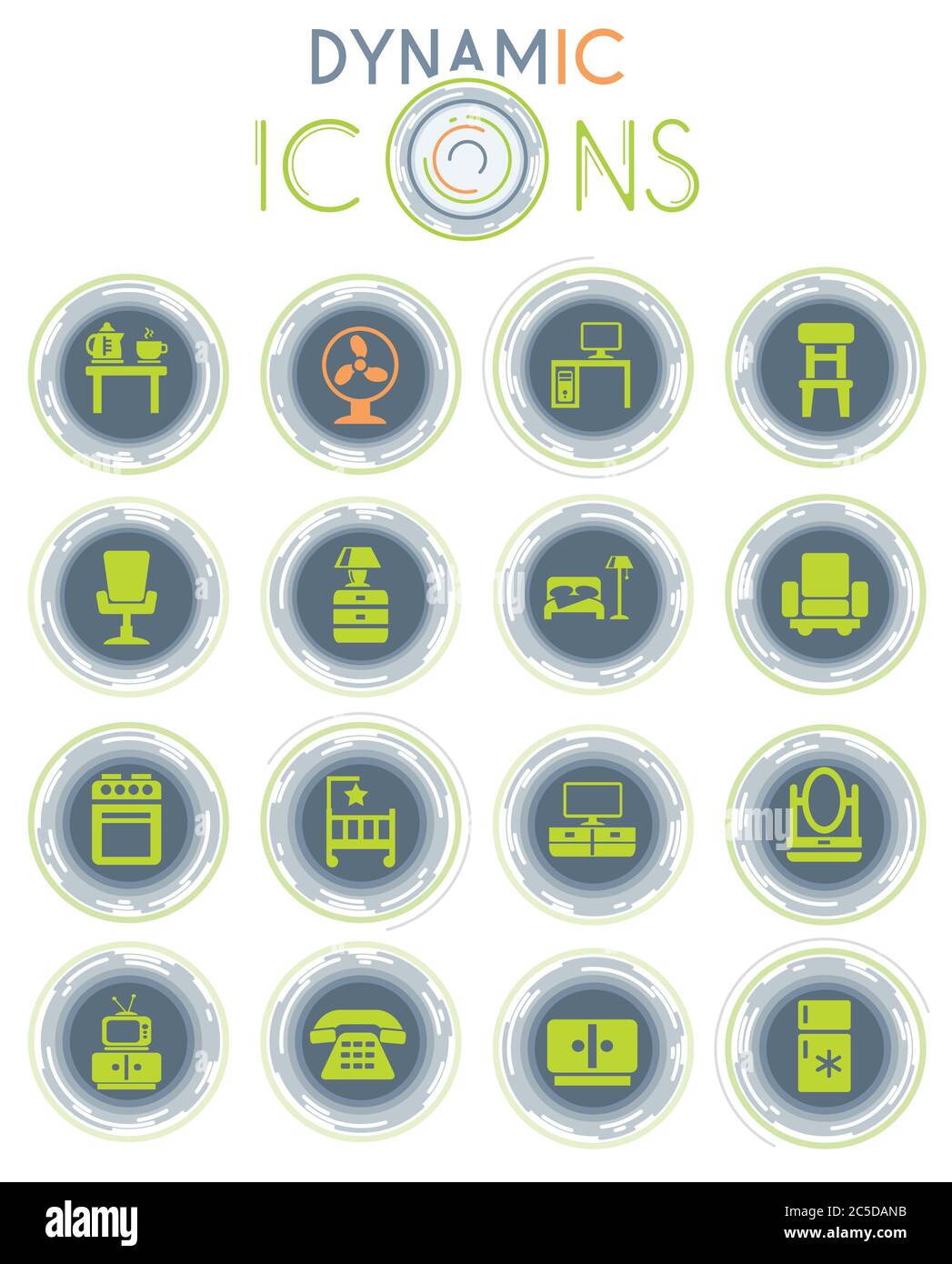 furniture dynamic icons Stock Vector Image & Art - Alamy