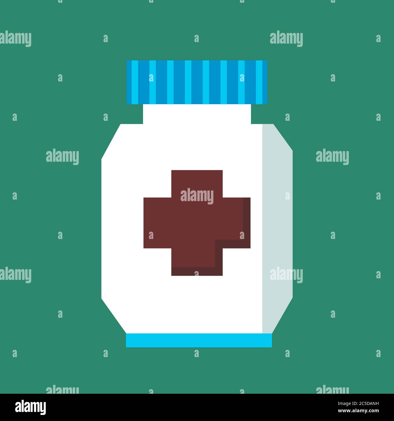 Supplement container. Medical Pill bottle. Vitamin or aspirin capsule ...