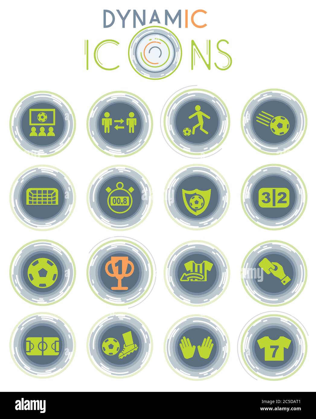 football dynamic icons Stock Vector Image & Art - Alamy
