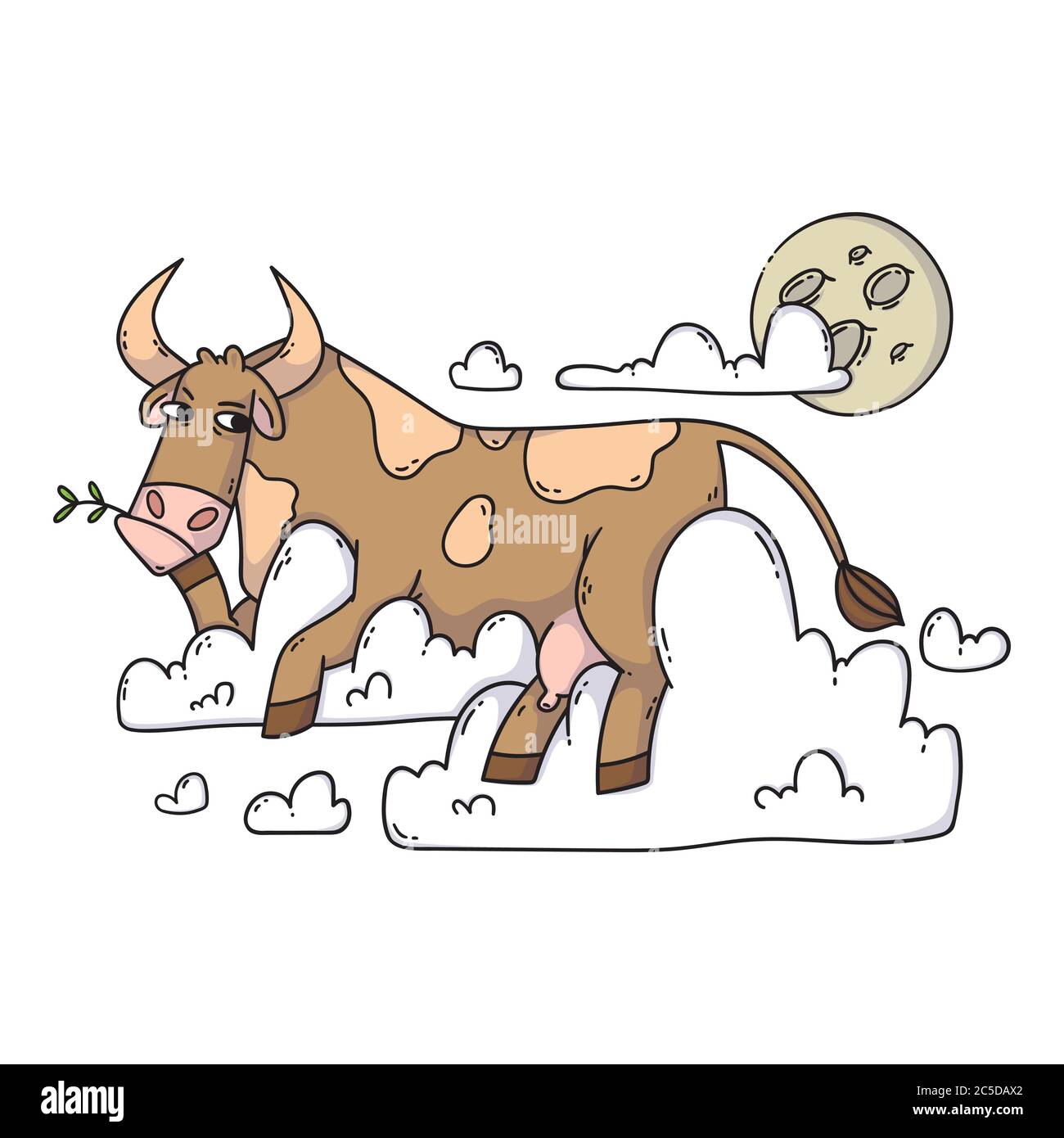 Cow and the moon hi-res stock photography and images - Alamy