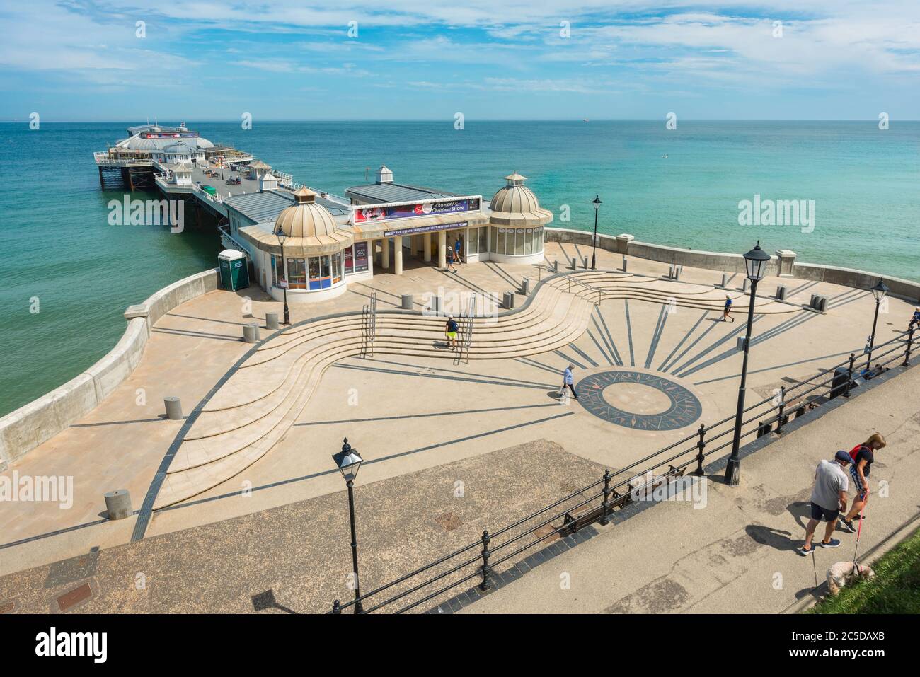 Pier UK England, view in summer of the Edwardian era Cromer Pier with ...