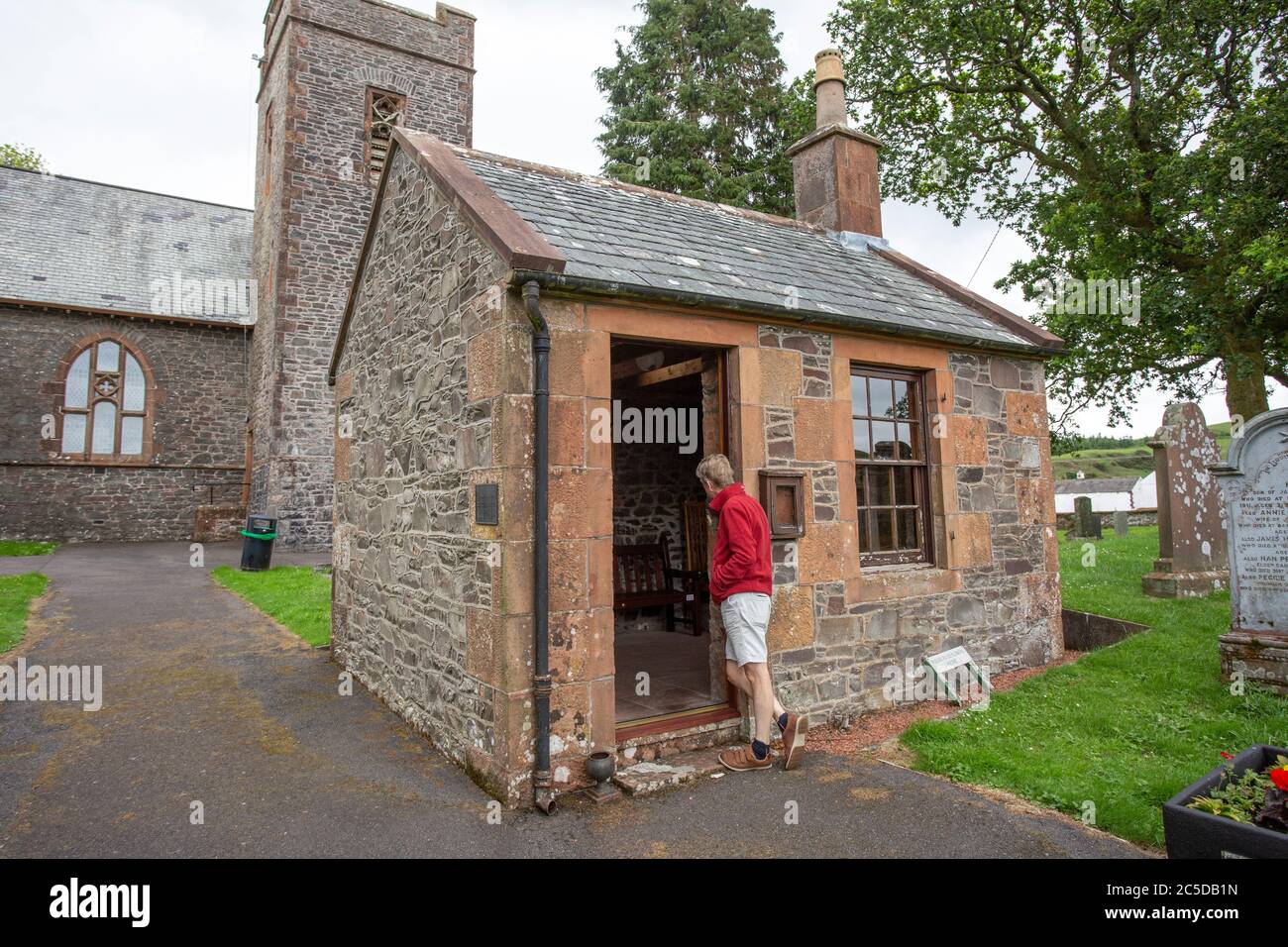 Tundergarth Church and Remembrance Room opposite the field where the ...