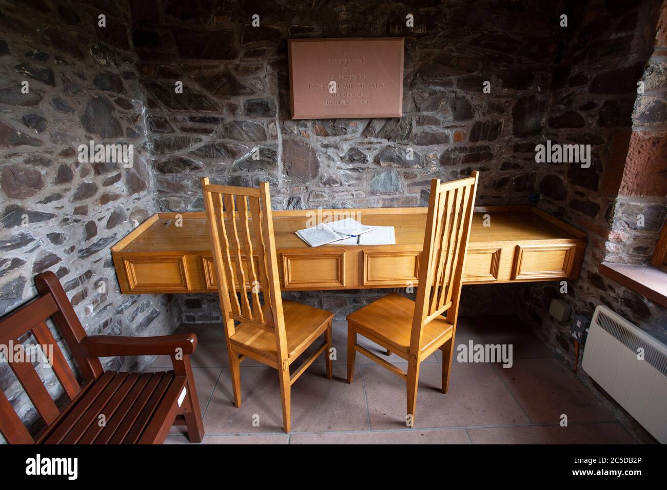 Tundergarth Church and Remembrance Room opposite the field where the ...