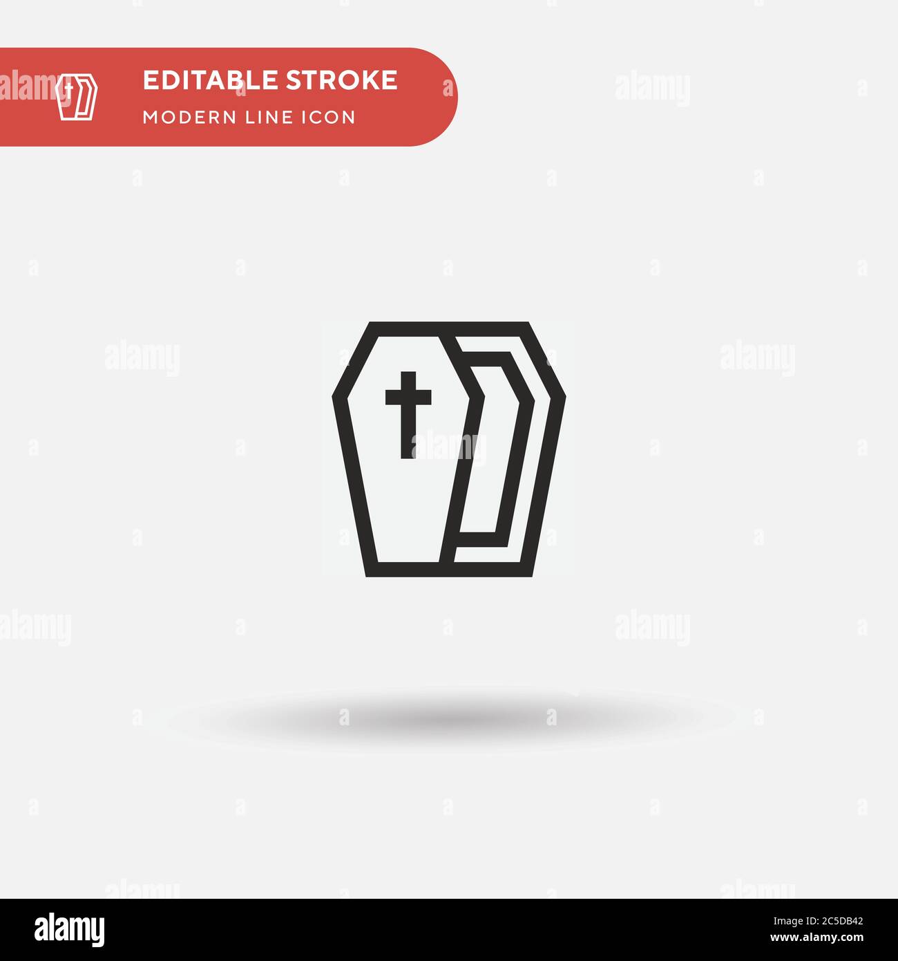 Casket Simple vector icon. Illustration symbol design template for web ...