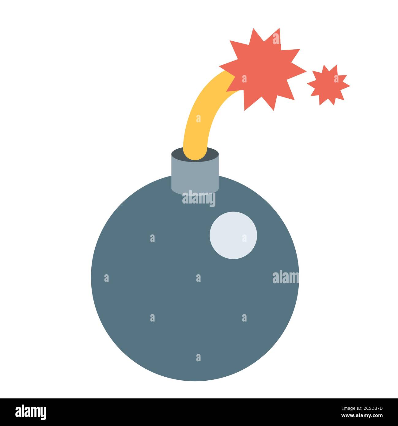 Icon of Bomb with sparkles. Flat style Stock Vector Image & Art - Alamy