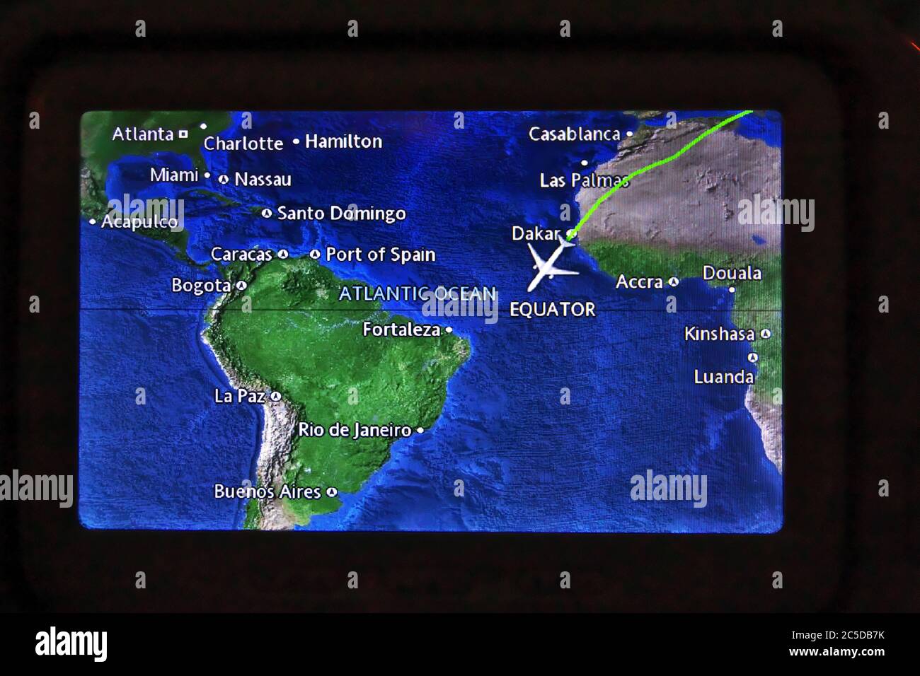 Atlantic flight map hi-res stock photography and images - Alamy