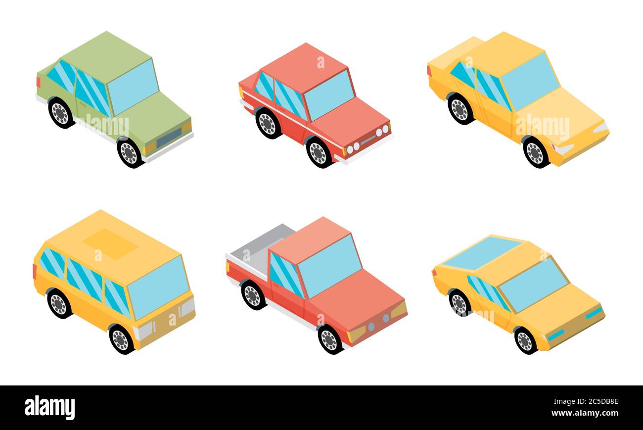 Isometric selection of vehicles Stock Vector Image & Art - Alamy