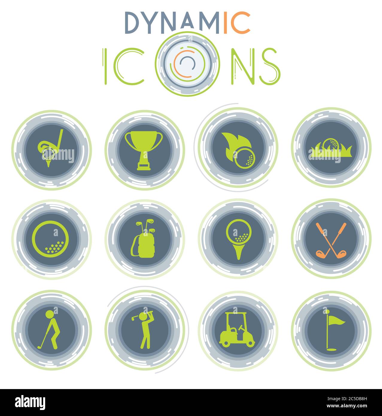 golf dynamic icons Stock Vector Image & Art - Alamy