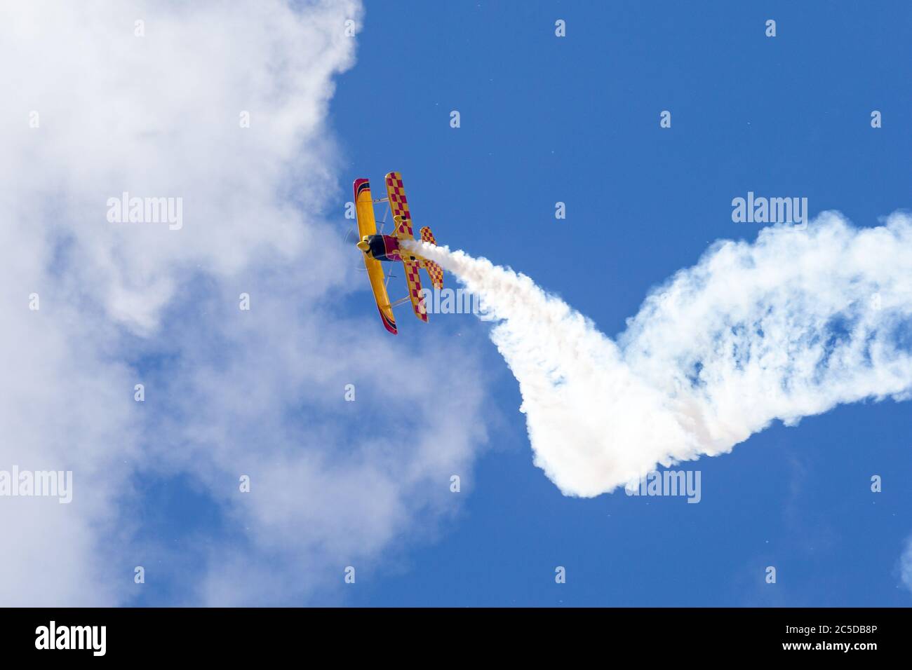 Australian aerobatic pilot Paul Bennet flying his Wolf Pitts Pro ...