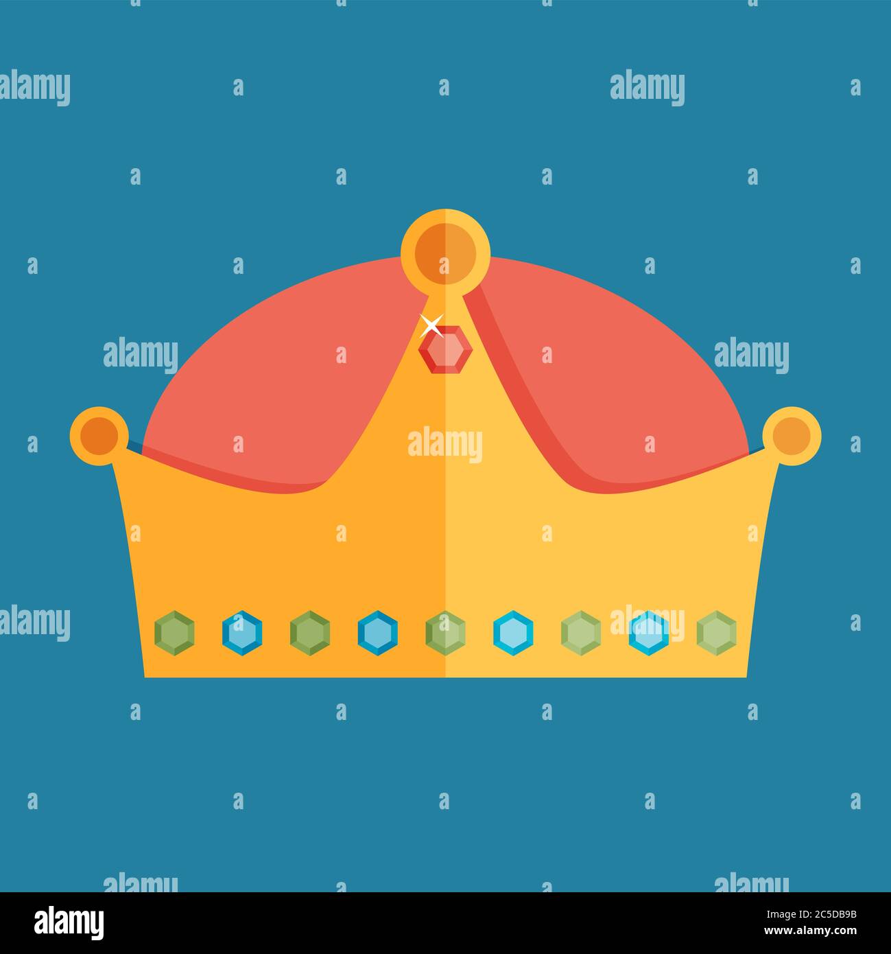 Vector Crown Flat Icon Stock Vector Image & Art - Alamy