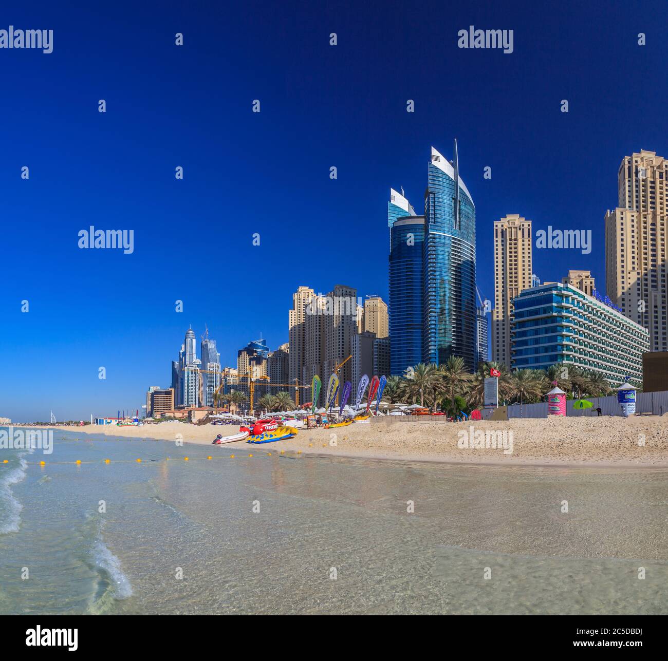 View on Marina district of Dubai from open beach Stock Photo - Alamy