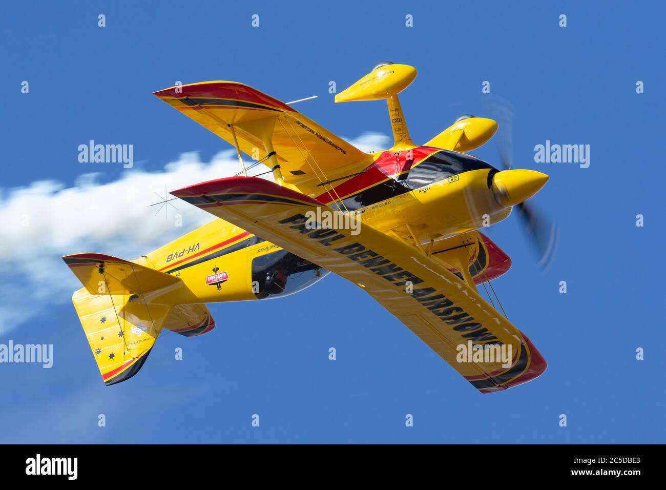 Australian aerobatic pilot Paul Bennet flying his Wolf Pitts Pro ...