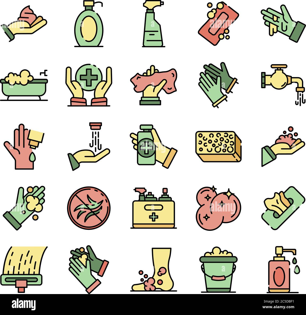 Sanitation icons vector flat Stock Vector Image & Art - Alamy