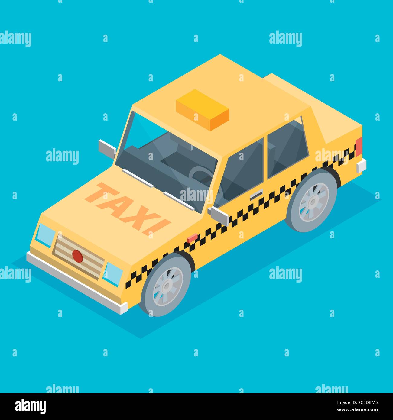 isometric taxi cab Stock Vector Image & Art - Alamy