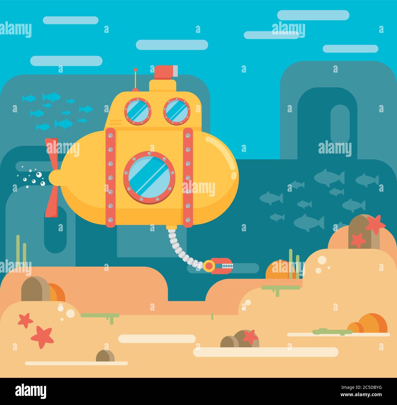 Underwater transport concept Stock Vector Images - Alamy