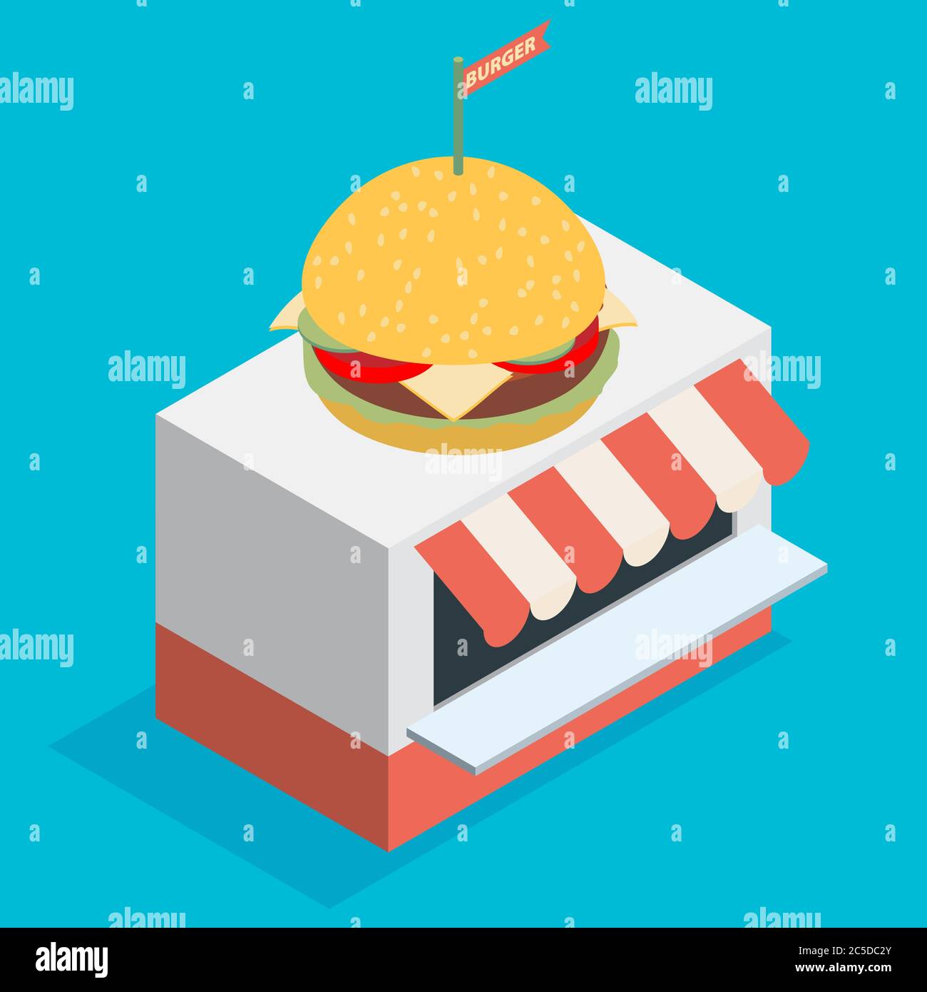 Isometric shop building, vector illustration Stock Vector Image & Art ...