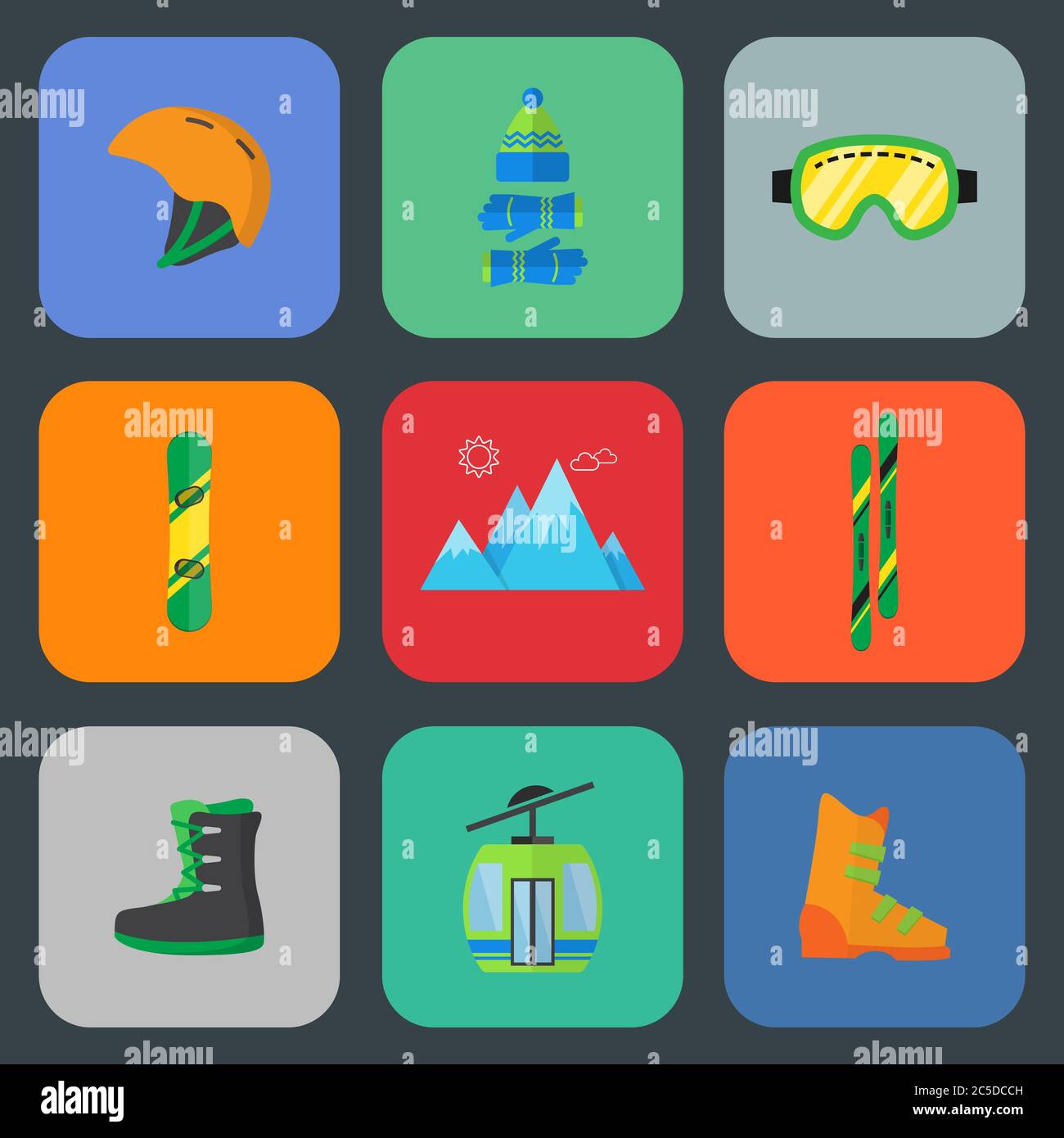 Snowboard icon Stock Vector Images - Alamy