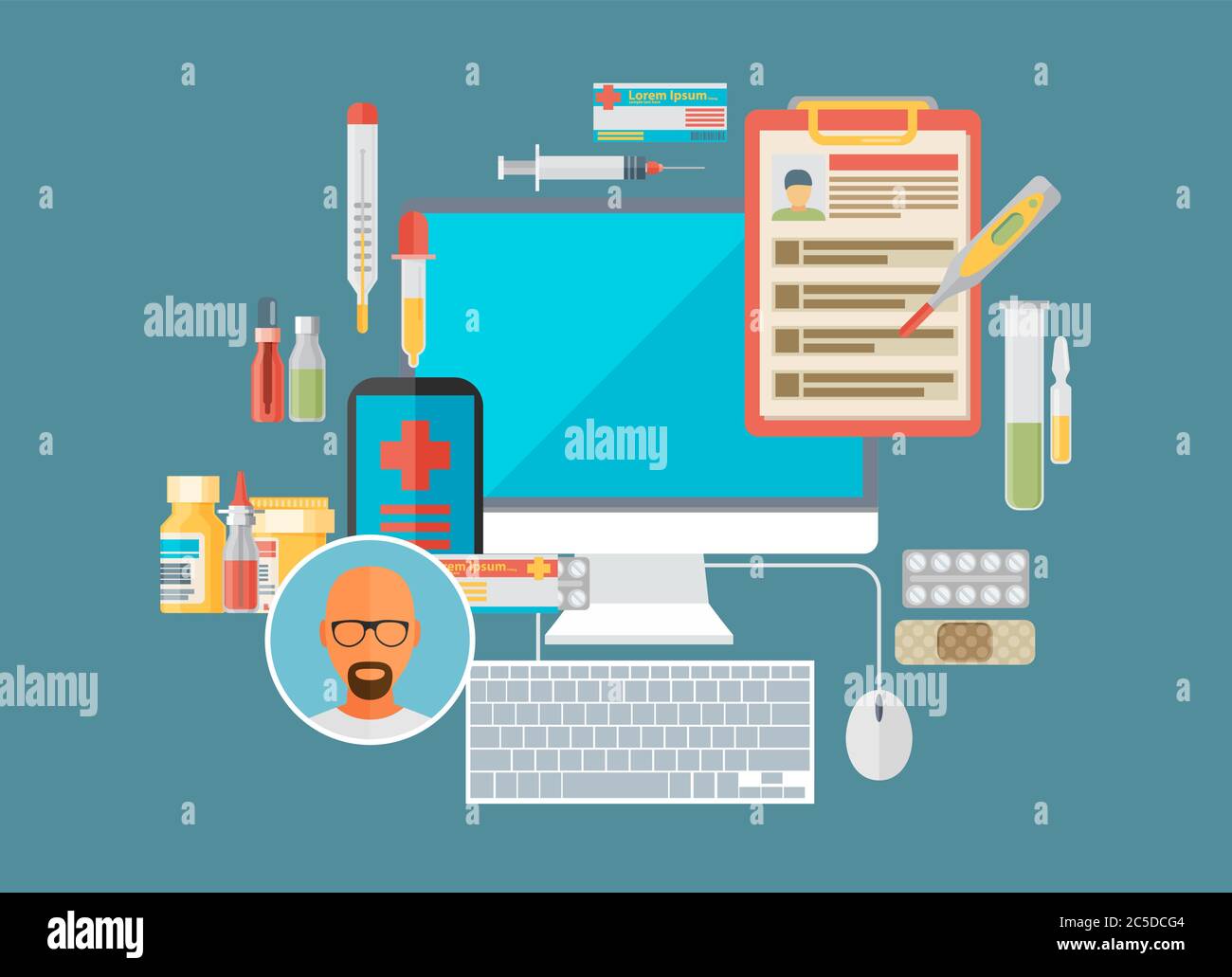 Medical education online Stock Vector Images - Alamy