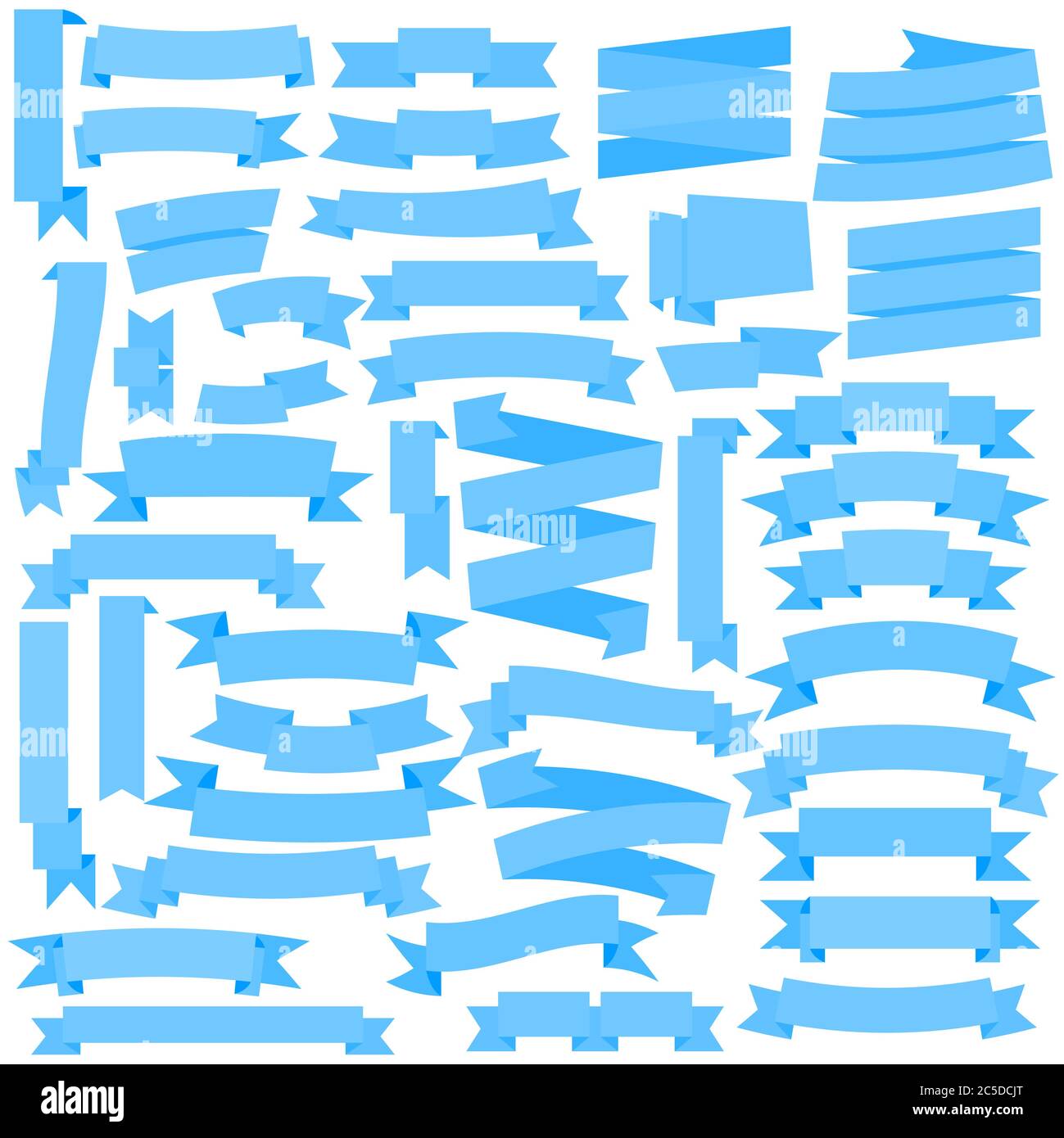 Vector blue Ribbons Set Stock Vector Image & Art - Alamy