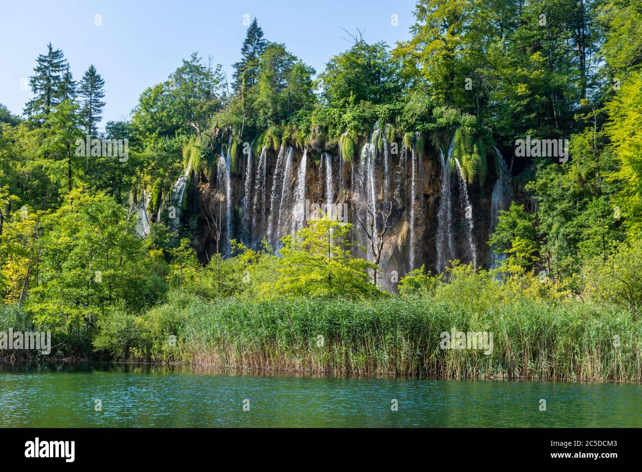 Amazing big waterfalls in Plitvice Lakes, Croatia Stock Photo - Alamy