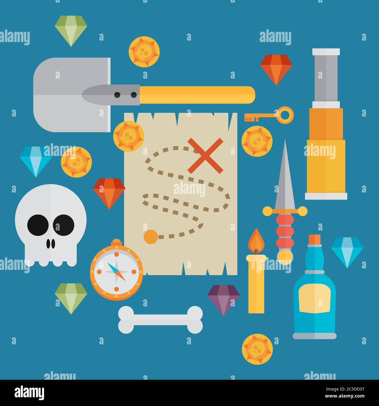 Skull flag pirate pictogram symbol hi-res stock photography and images ...