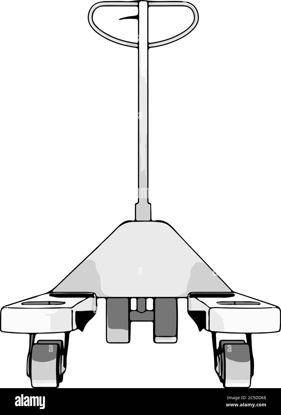 Forklift truck on white Black and White Stock Photos & Images - Alamy