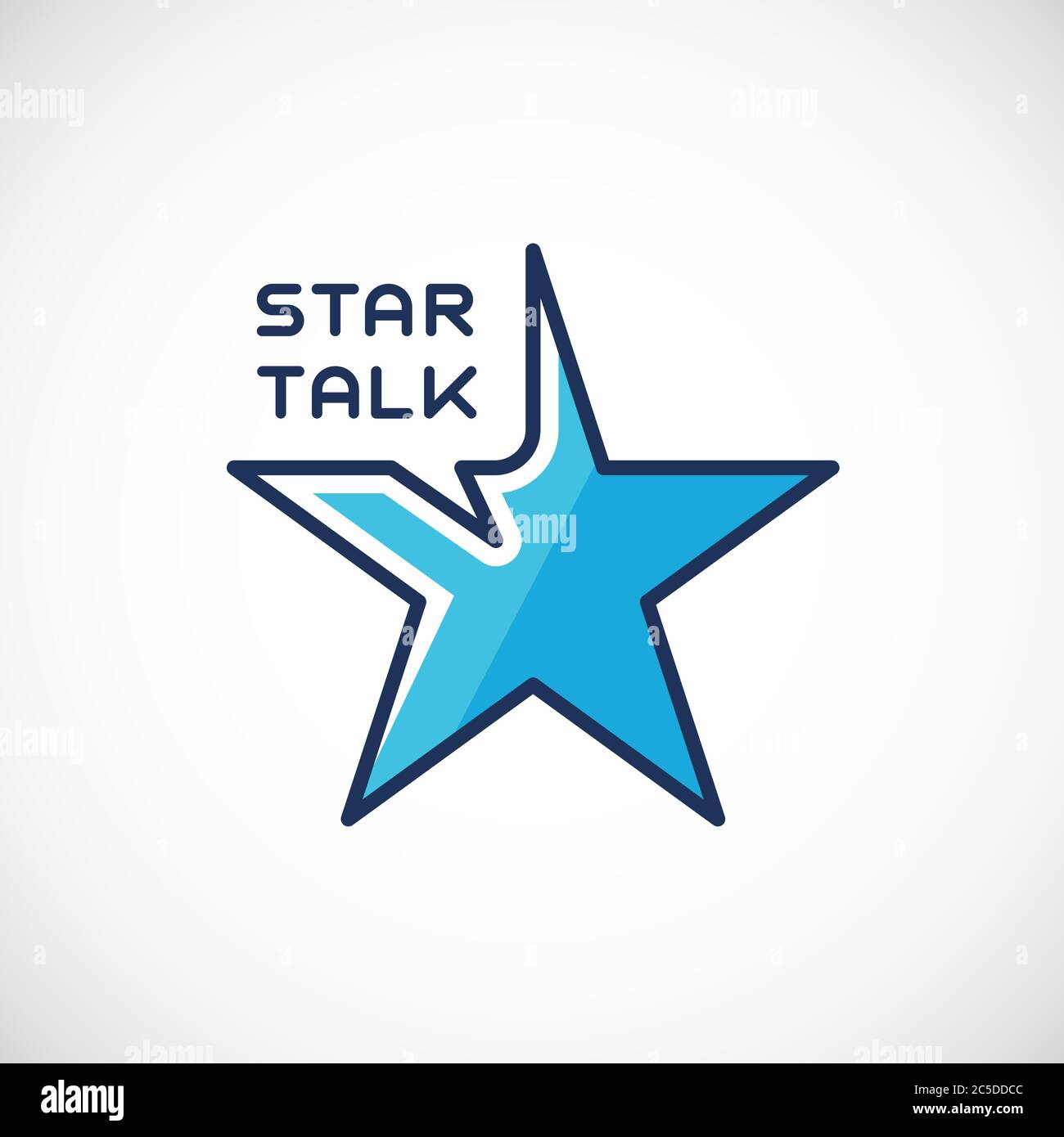 Star Talk Abstract Vector Logo Template Stock Vector Image & Art - Alamy