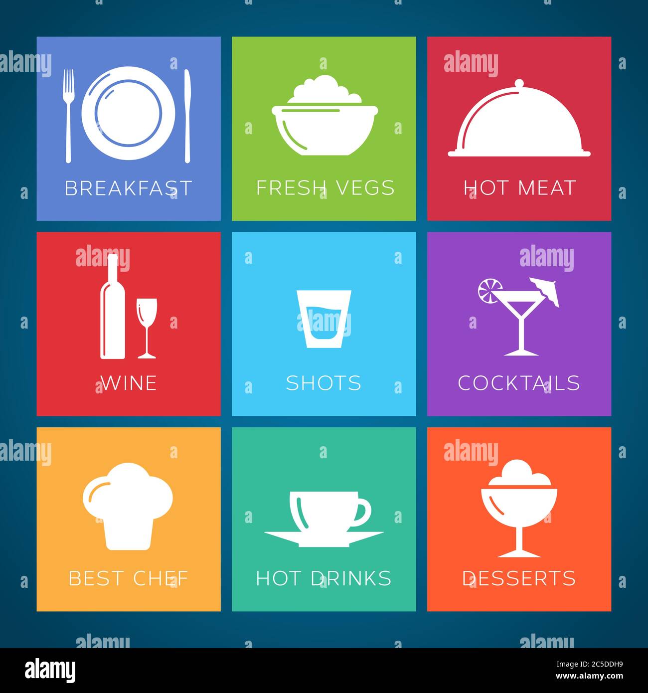 Flat style coffee dessert Stock Vector Images - Alamy