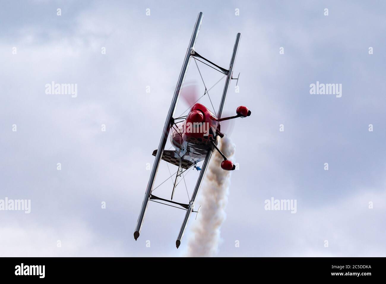 Aerobatic pilot Skip Stewart flying his highly modified Pitts S-2S ...