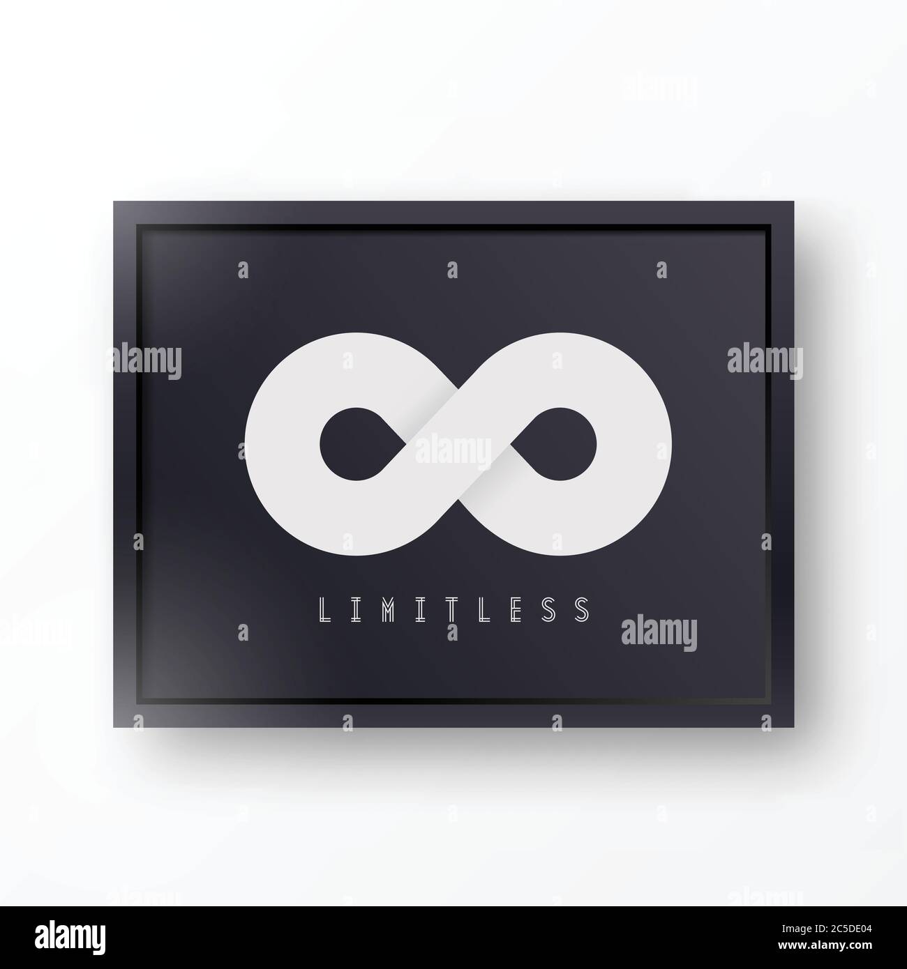 Limitless Abstract Vector Symbol Icon or Logo in Stylish Black ...