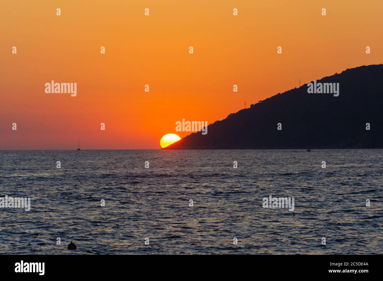 Sunset over hvar island hi-res stock photography and images - Alamy