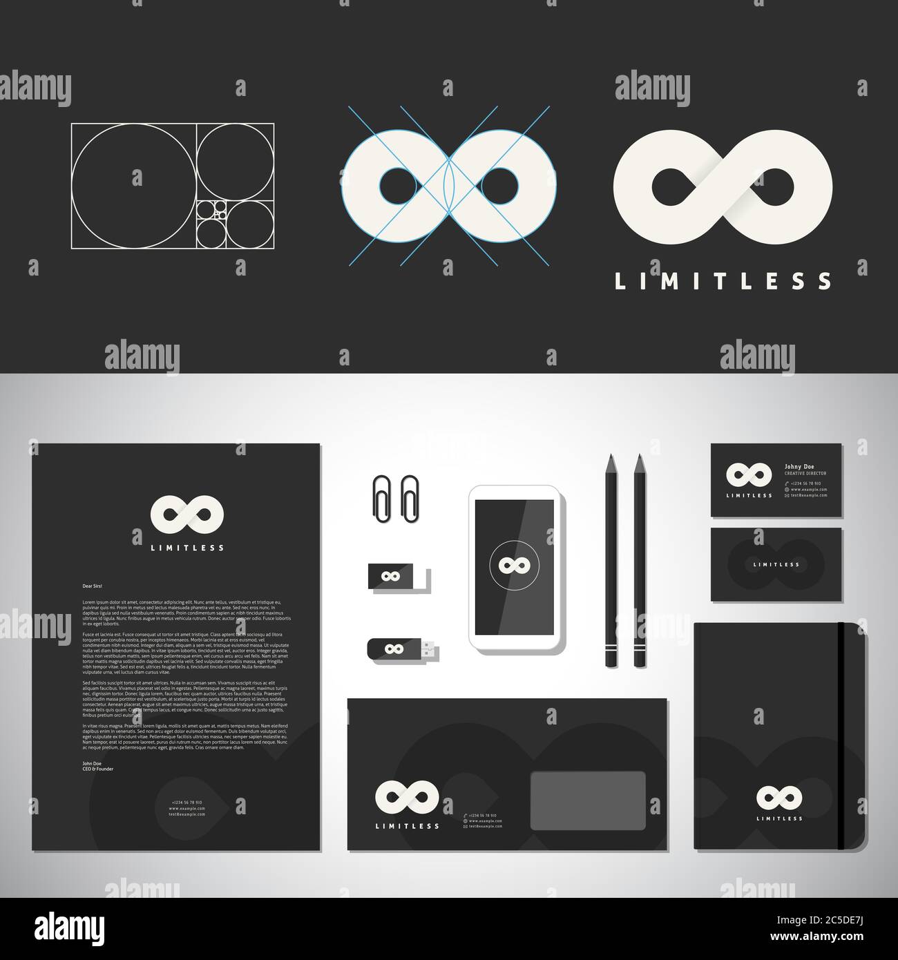 Limitless Abstract Logo Template and Identity Stock Vector Image & Art ...