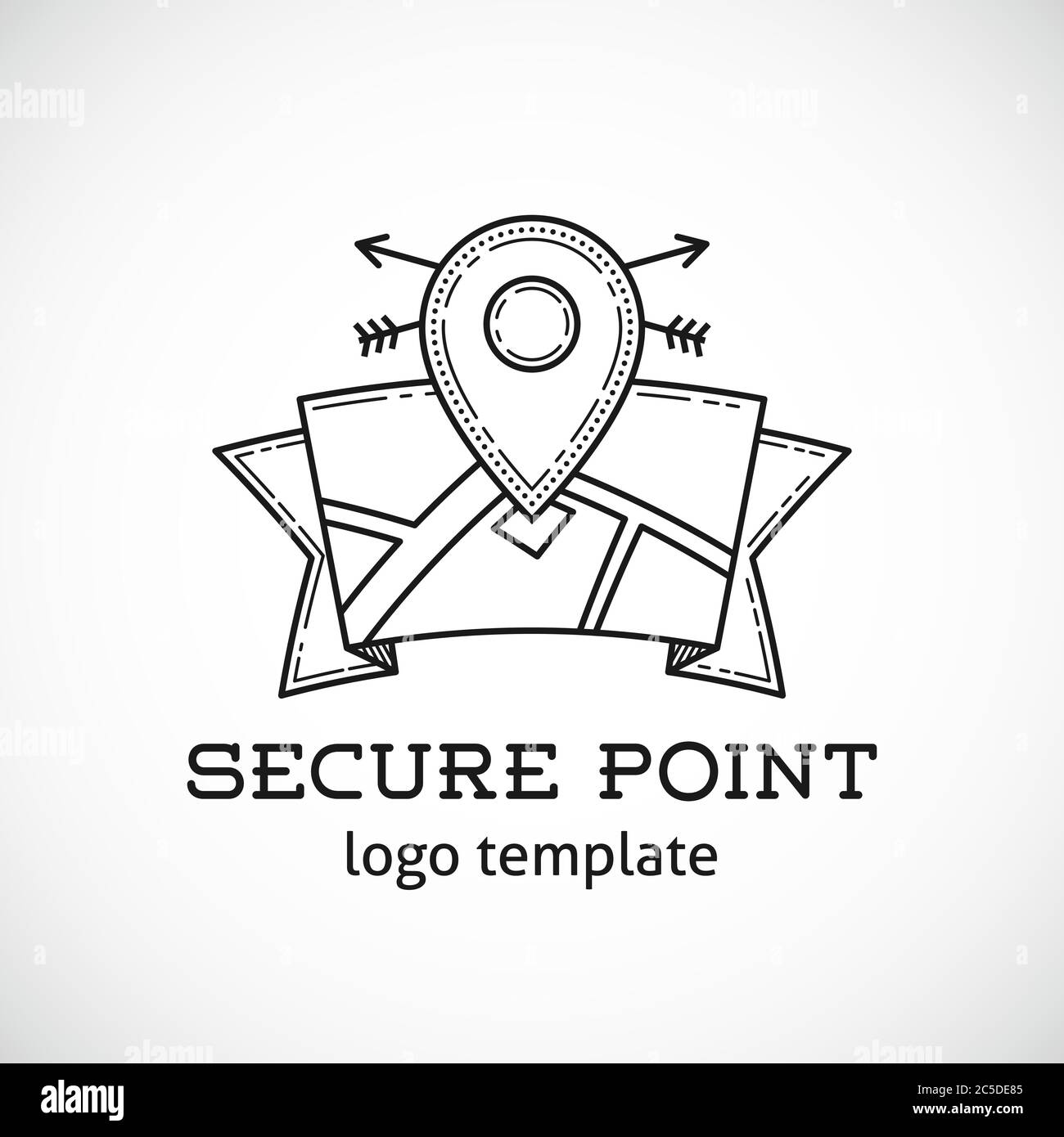 Safe Shield Point Abstract Vector Logo Template Stock Vector Image ...