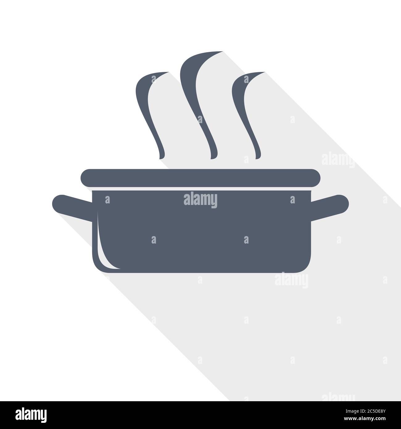 Kitchen pot, cooking concept flat design vector icon Stock Vector Image ...