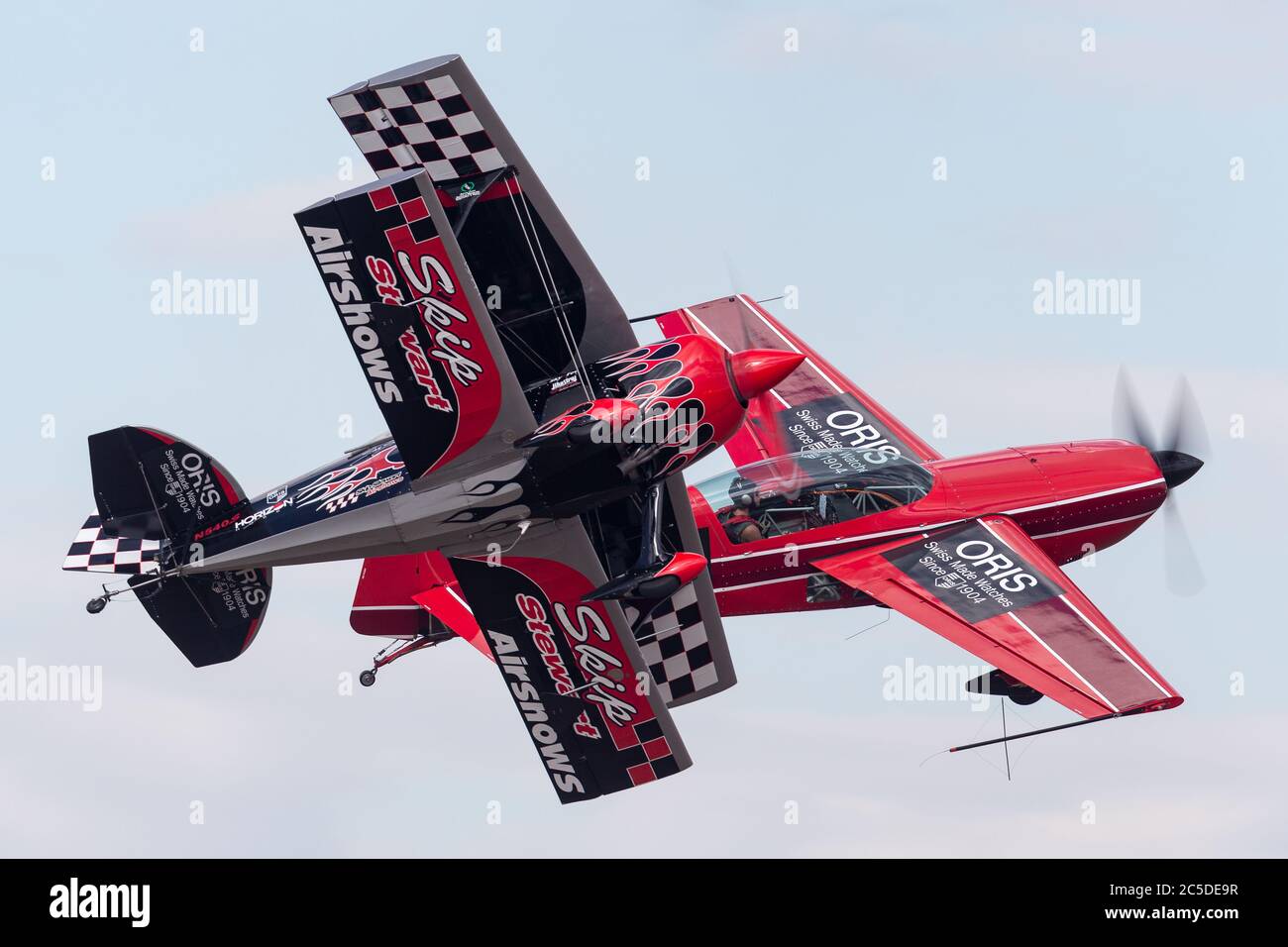 Aerobatic pilot Skip Stewart flying his highly modified Pitts S-2S ...