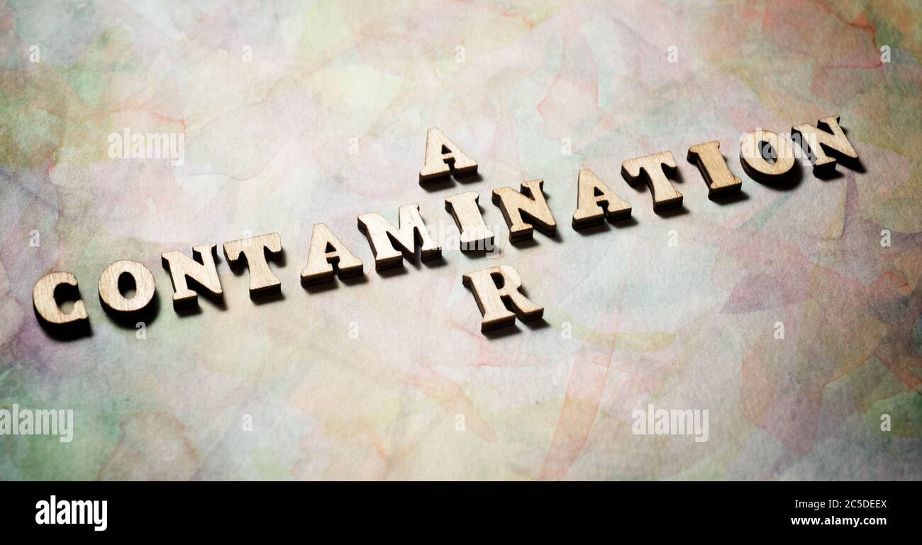Air Contamination text in a colored paper Stock Photo - Alamy
